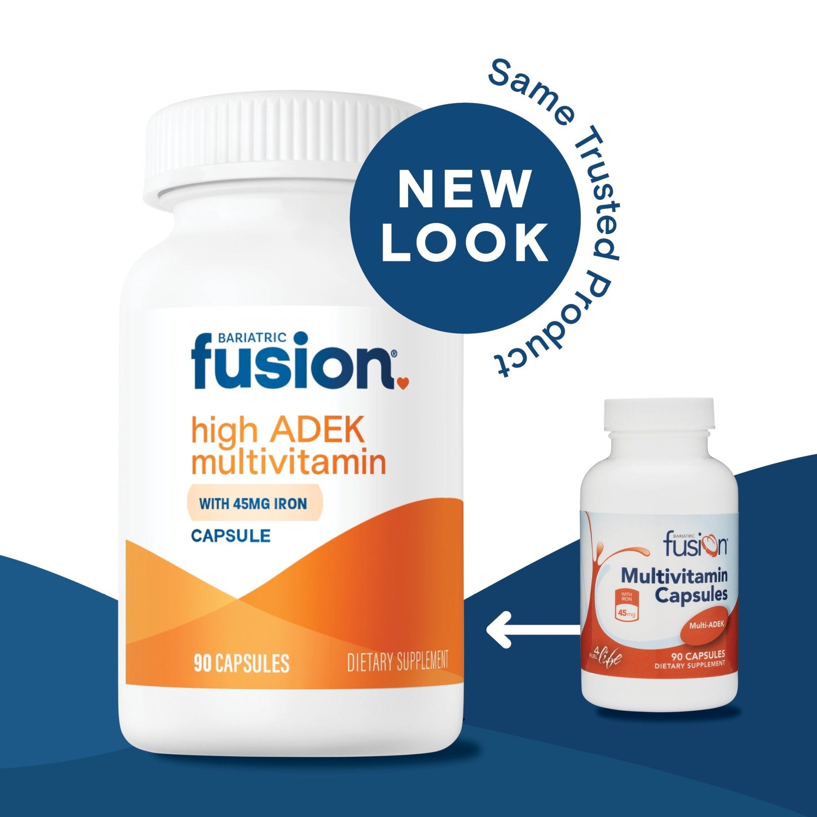 Bariatric High Multi ADEK Vitamin Capsule with Iron - Bariatric Fusion