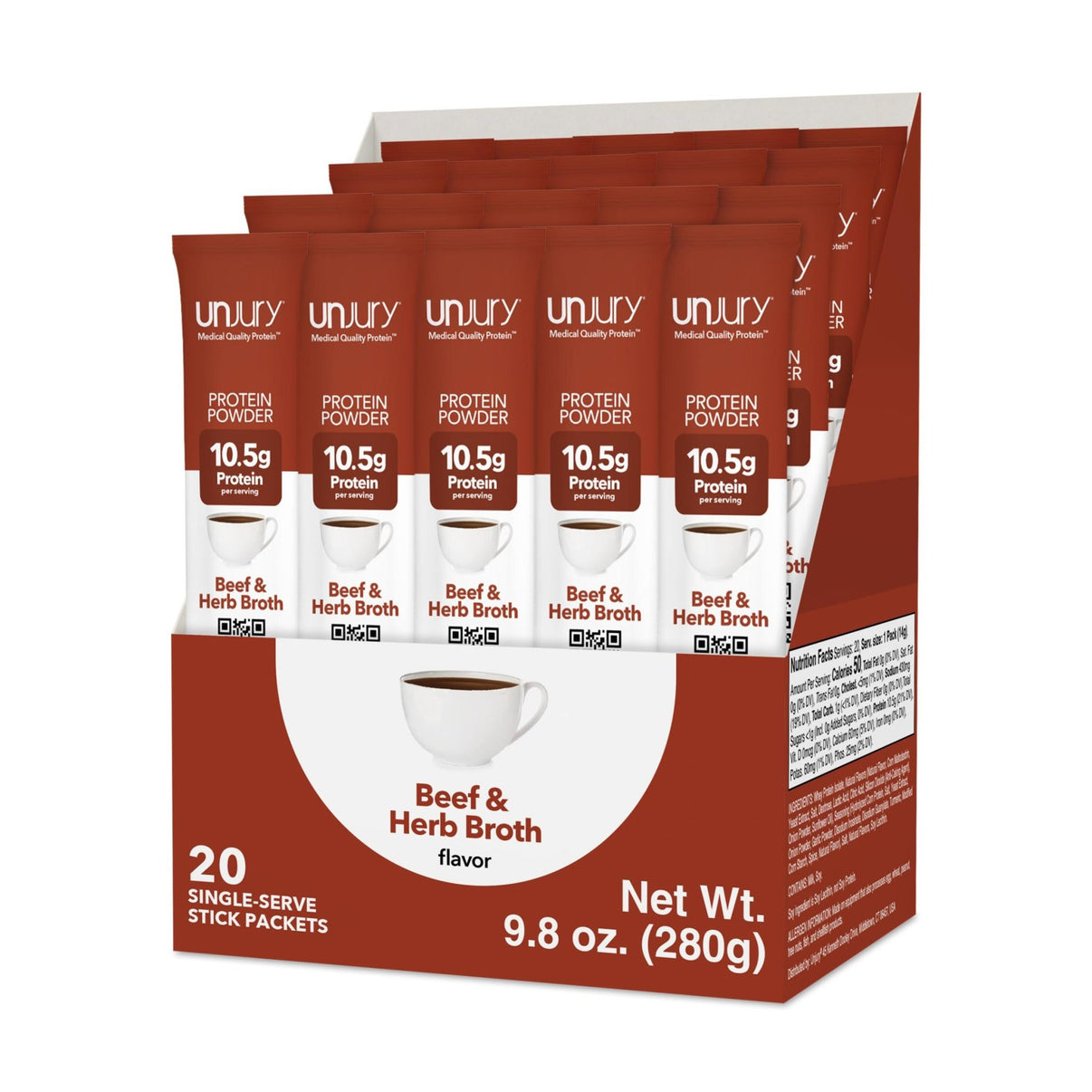 Beef & Herb Protein Stick Packs | Protein Isolate | Protein Powder