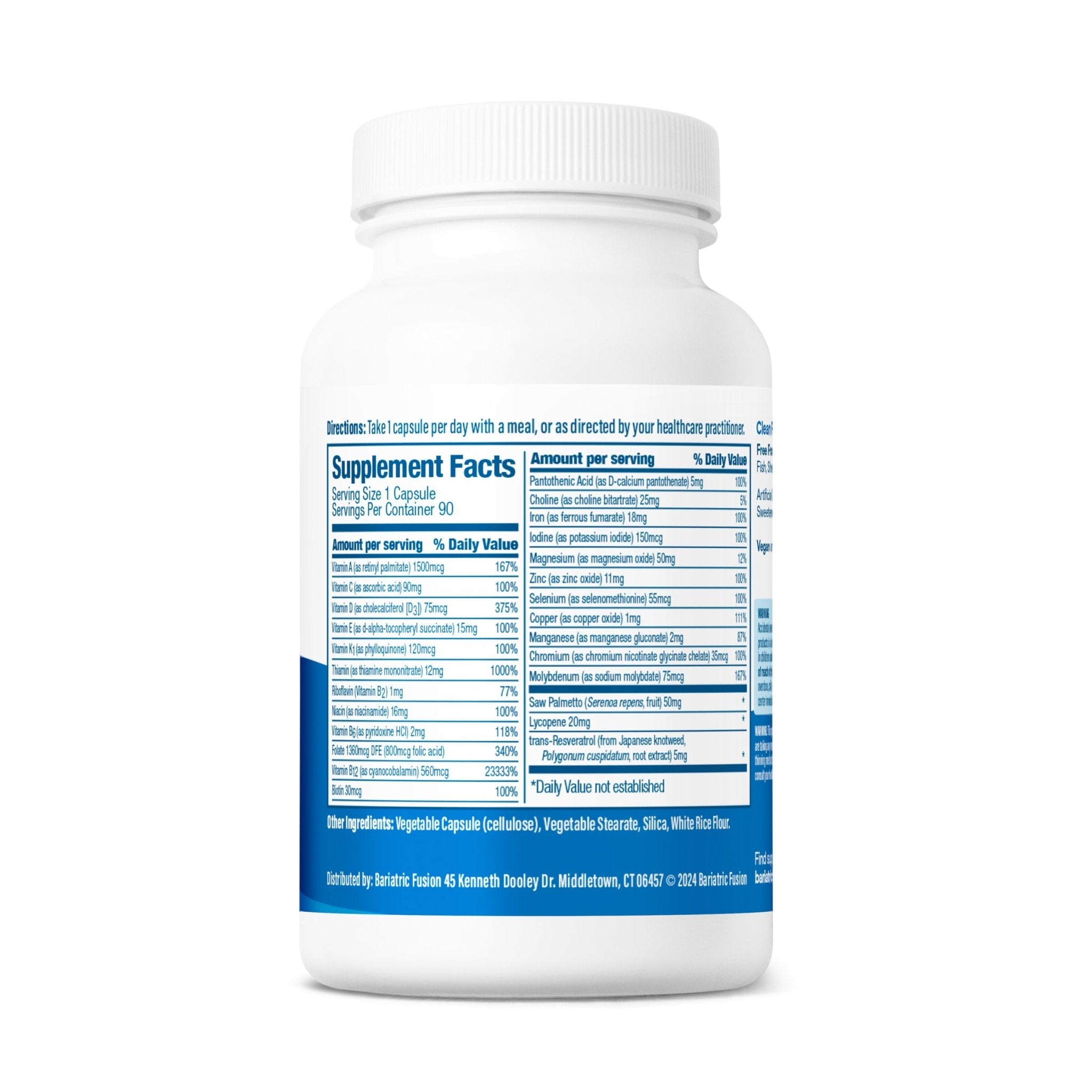 Men’s One Per Day Bariatric Multivitamin with Iron Capsules