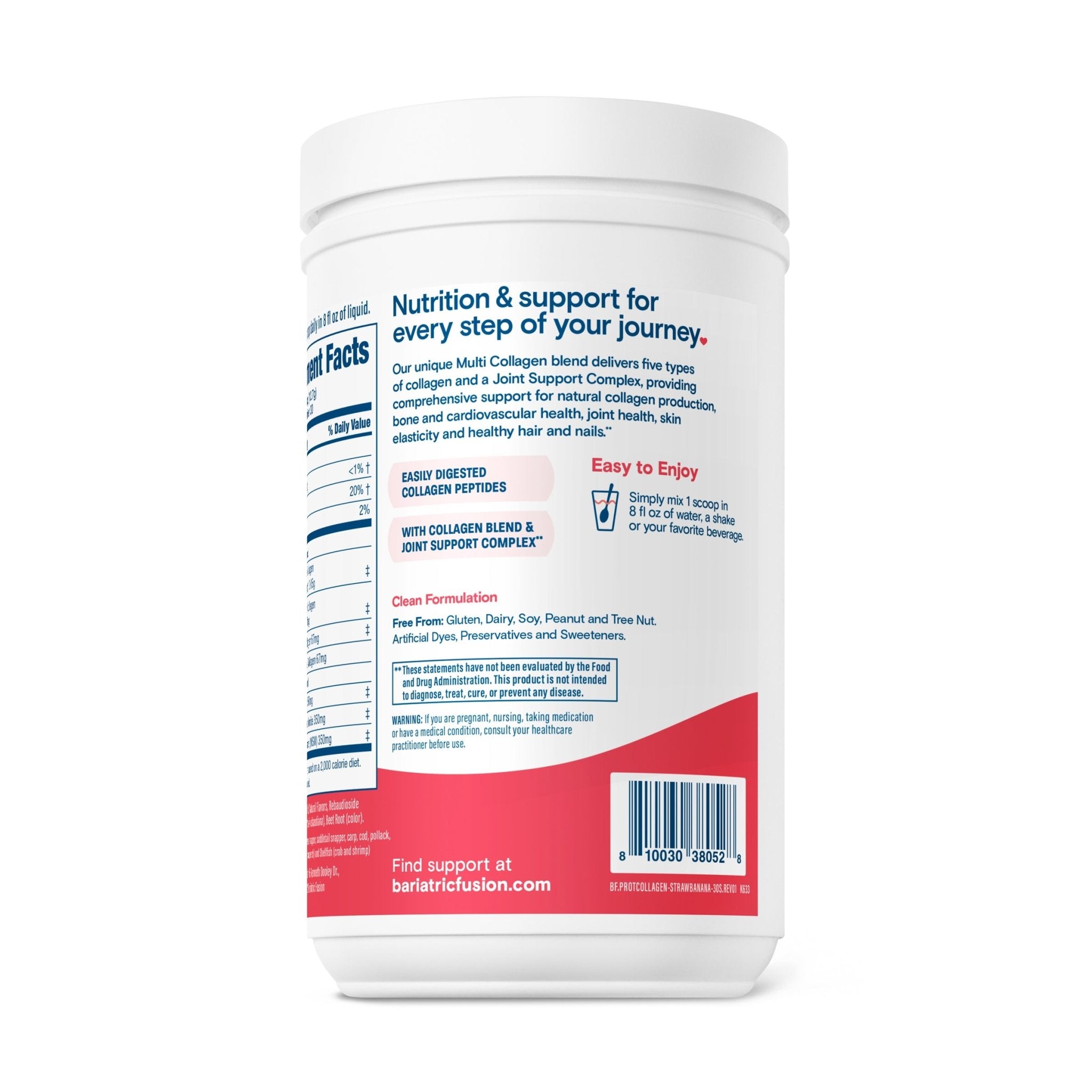 Multi Collagen Protein Powder - Strawberry Banana - Collagen Peptides ...