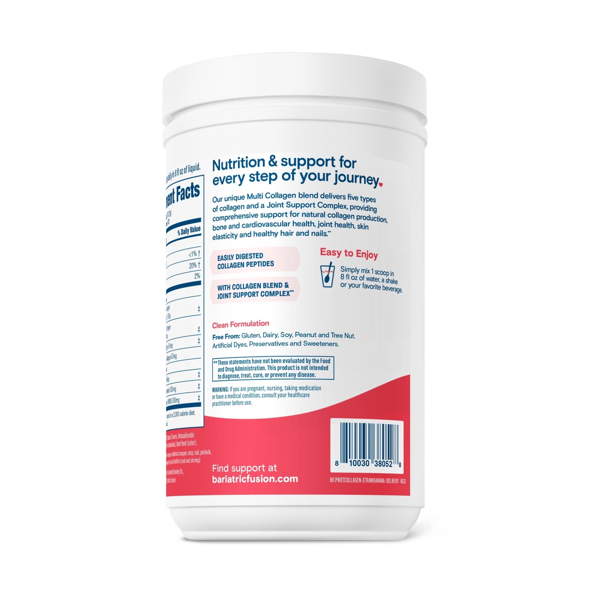 Multi Collagen Protein Powder - Strawberry Banana - Collagen Peptides ...