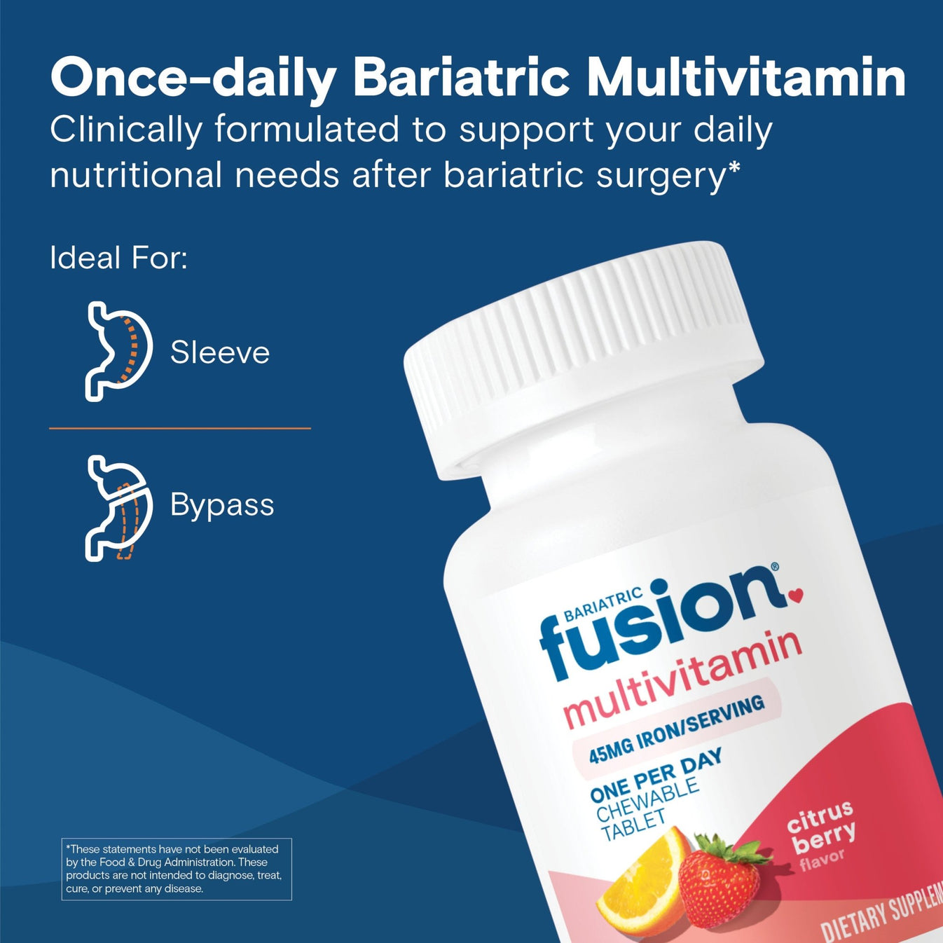 Bariatric Chewable Multivitamin | Once Daily Multivitamin + Iron