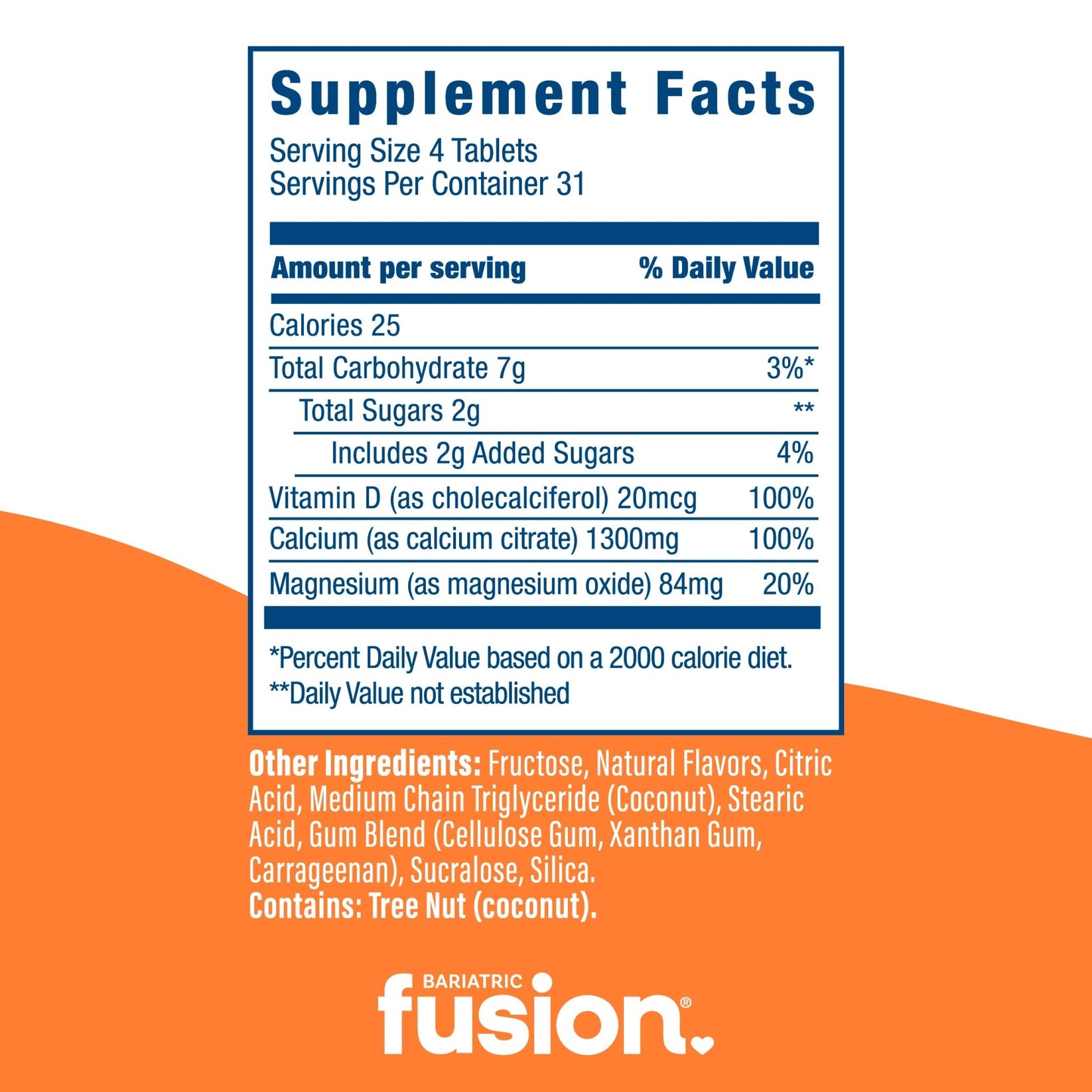Orange Citrus Chewable Calcium Citrate | Bariatric Fusion
