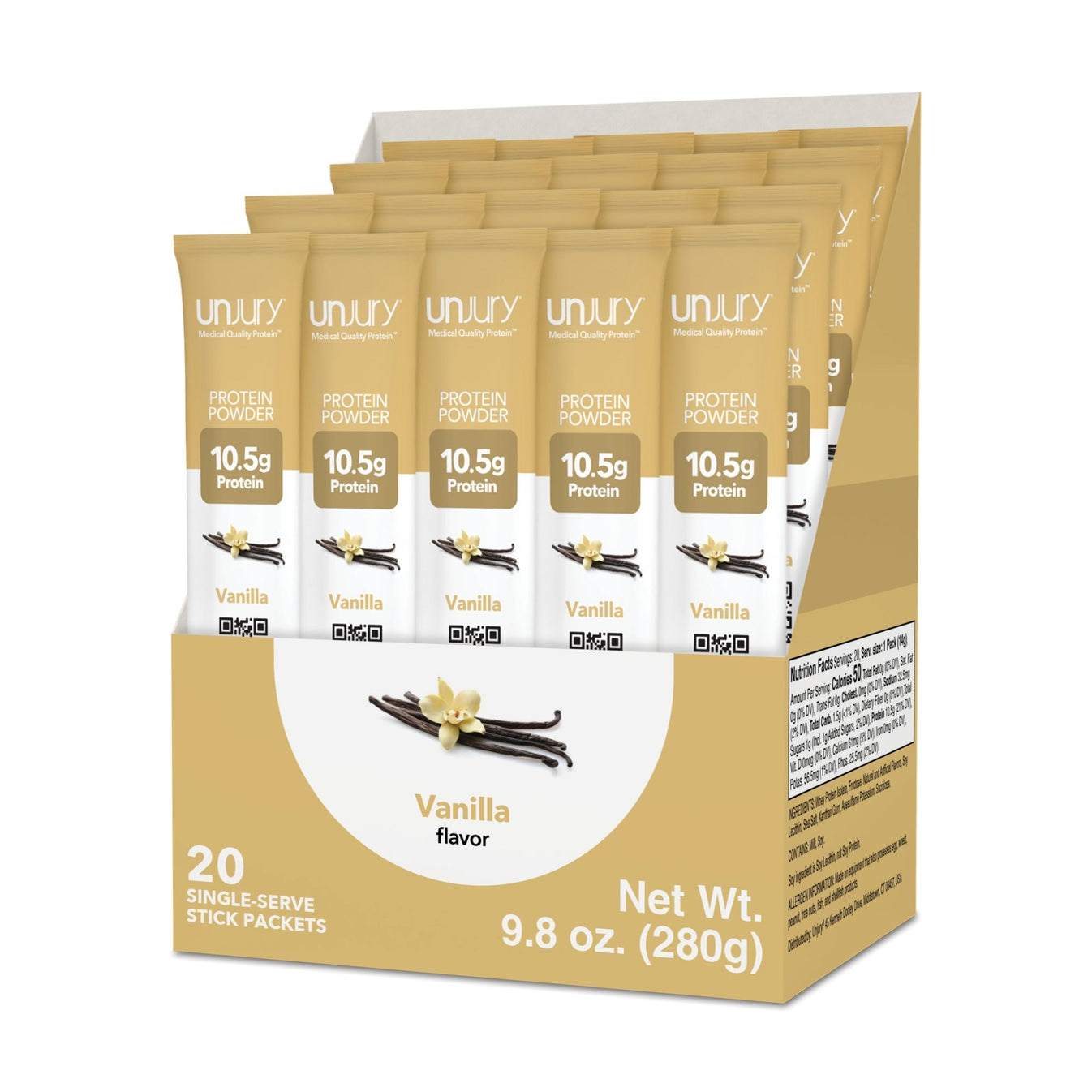 Vanilla Protein Stick Packs | Whey Protein Isolate | Protein Powder