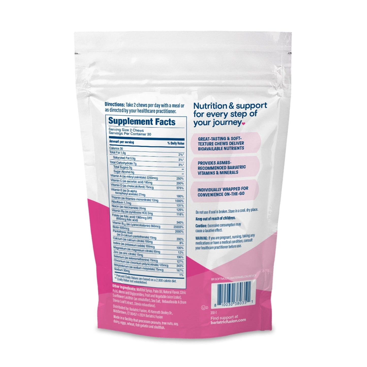 Watermelon Bariatric Multivitamin Soft Chews – Bariatric Fusion