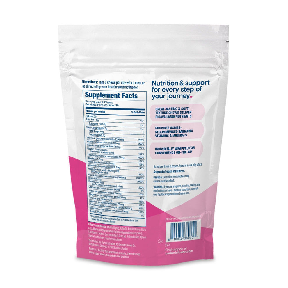 Watermelon Bariatric Multivitamin Soft Chews – Bariatric Fusion