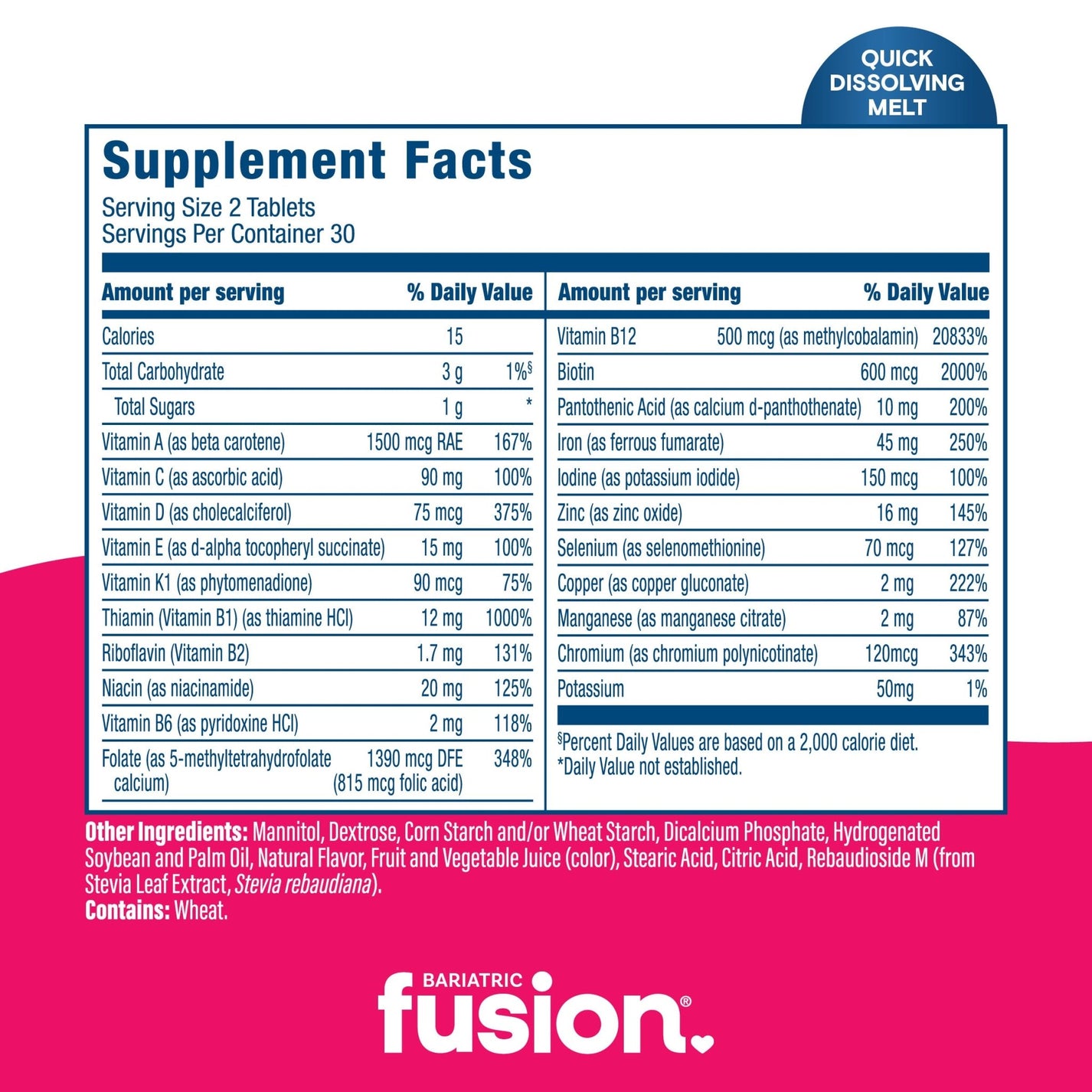 Bariatric Multivitamin with 45mg Iron Quick Melt | Bariatric Vitamins