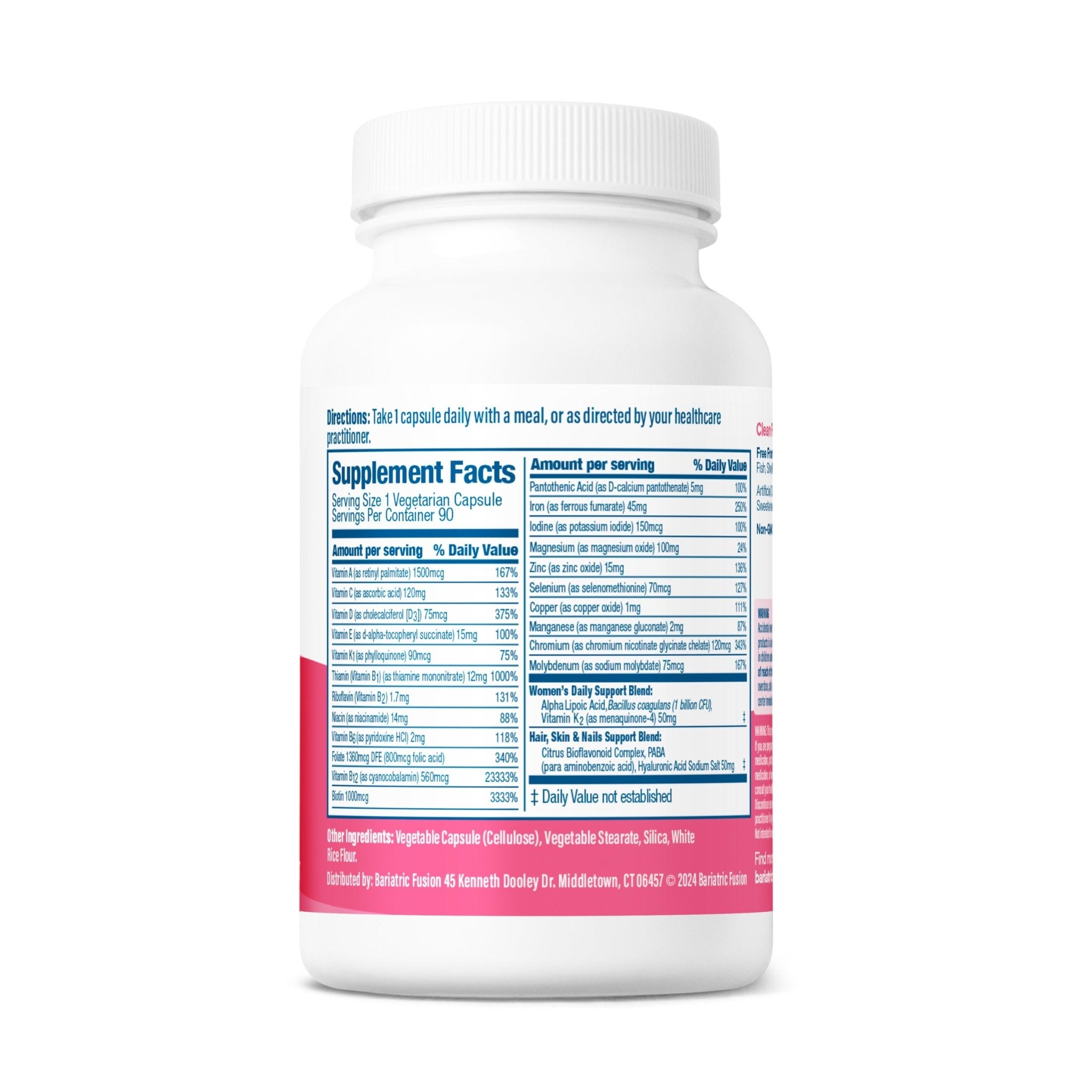 Bariatric Multivitamin With Iron Capsules for Women - Bariatric Fusion