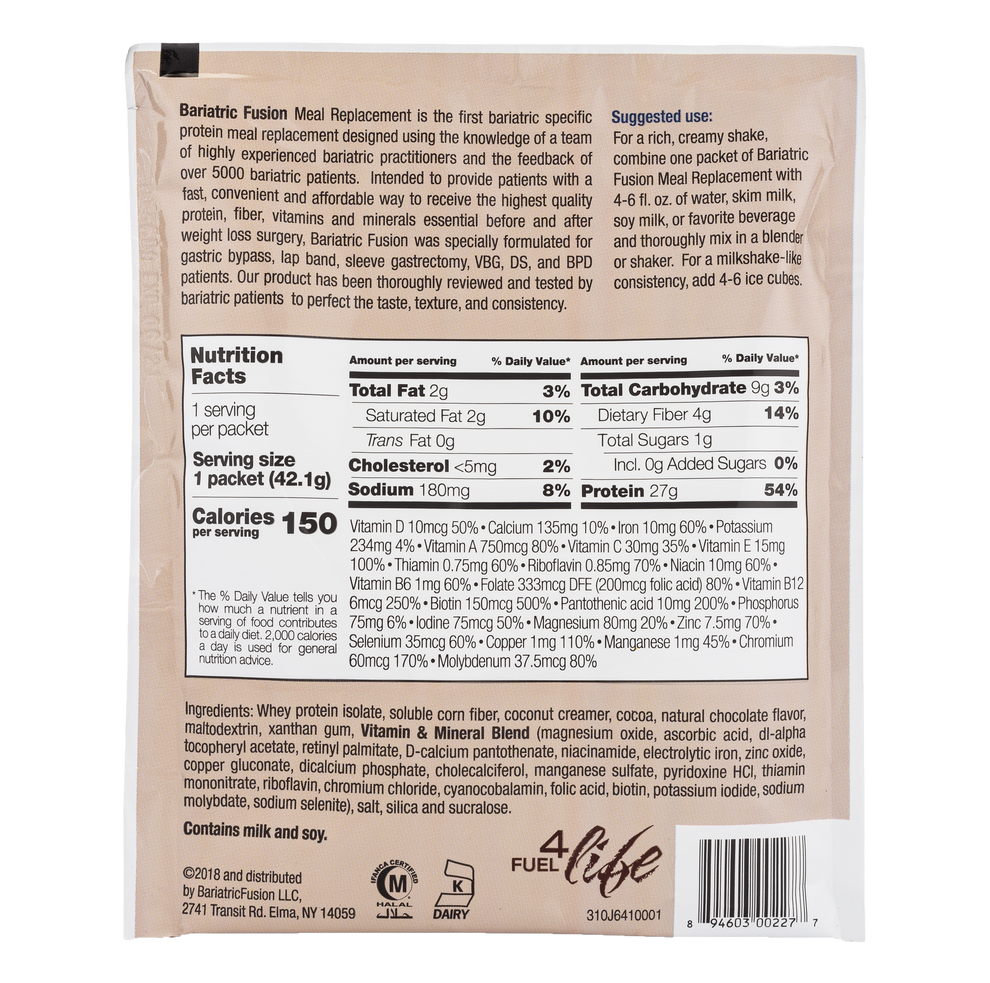 Chocolate High Protein Meal Replacement - Single Serve Packet