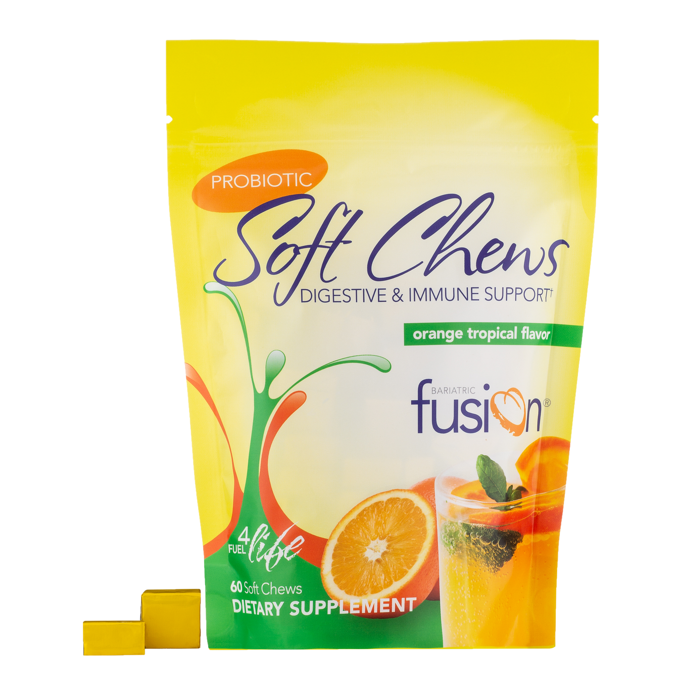 Orange Tropical Probiotic Soft Chew – Bariatric Fusion