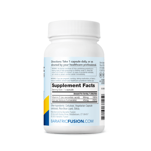 Bariatric Iron Plus Vitamin C Capsule | Bariatric Fusion