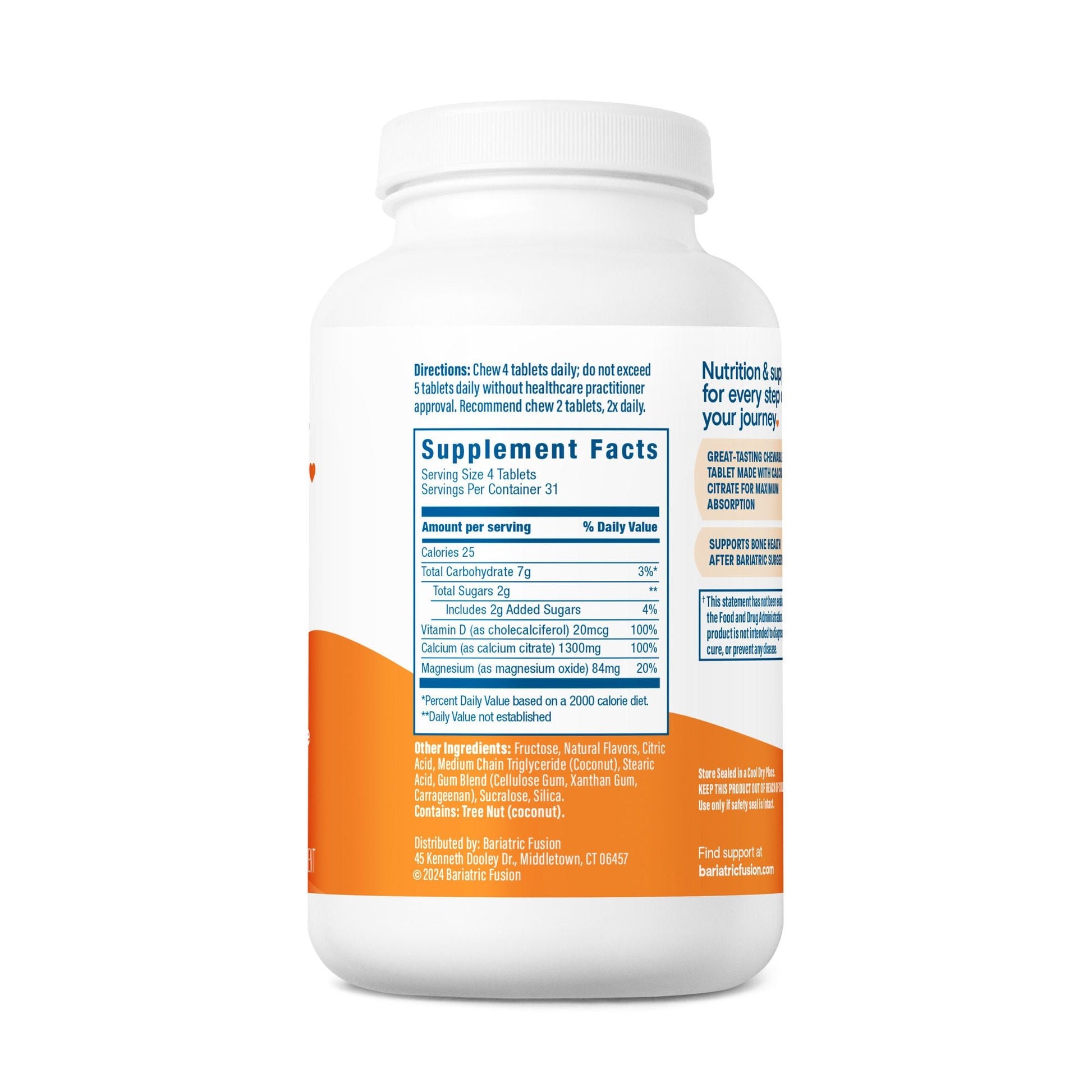 Orange Citrus Chewable Calcium Citrate | Bariatric Fusion